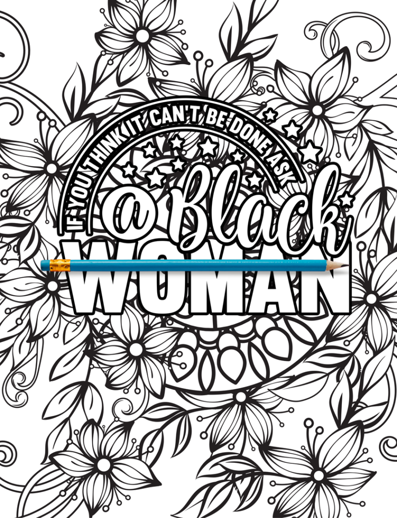 Authentic – Positive Quotes Coloring Book For Black Women - Paget Blue